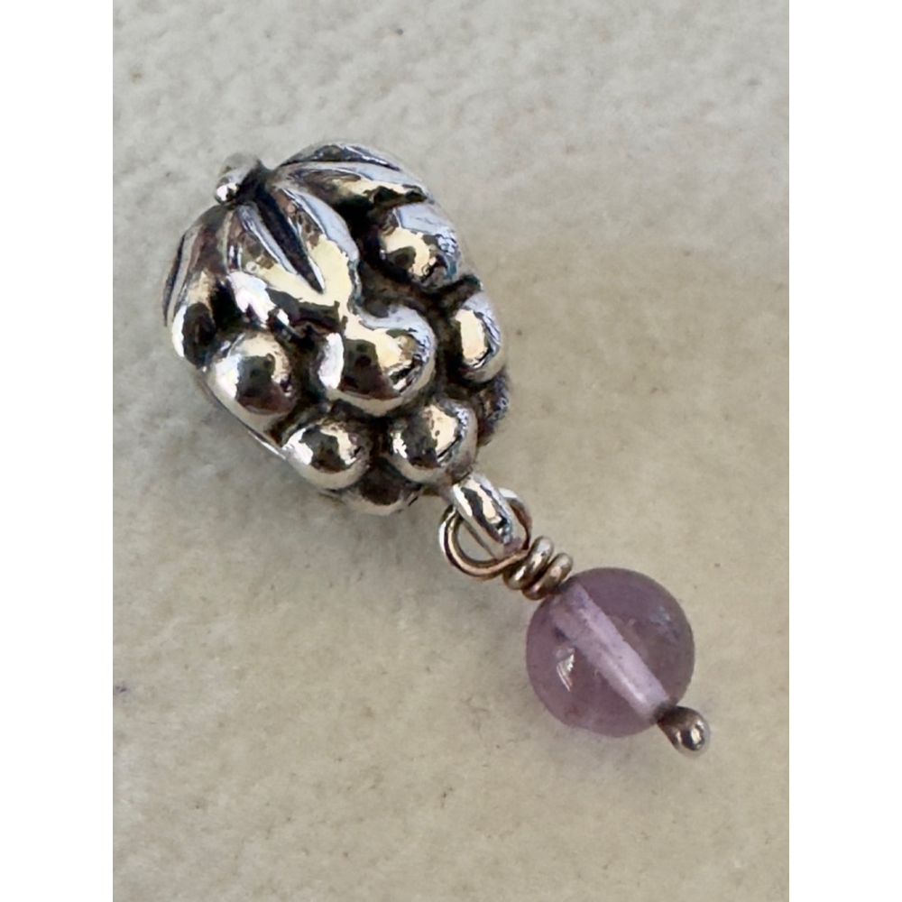 Authentic Pandora Sterling Silver Grapes Amethyst Dan… - Gem